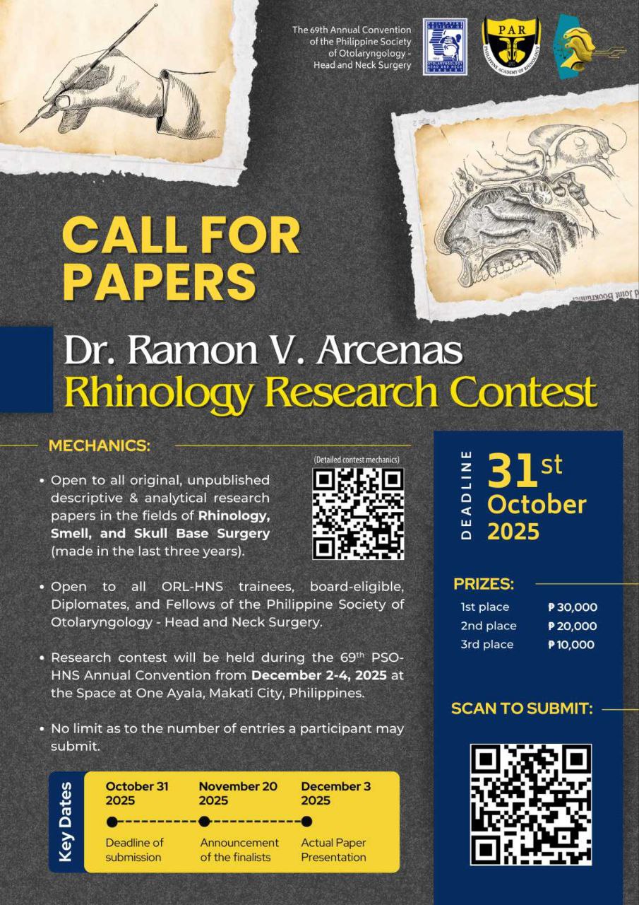 Rhino Research - Philippine Society Of Otolaryngology Head and Neck Surgery